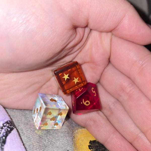 Orange Glasss D6 Dice-gemstone D6 Dice Set-d6s-6 Sided Dice-yahtzee ...