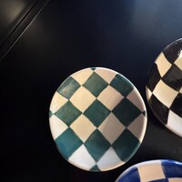 Checker Ceramic CUP - Etsy