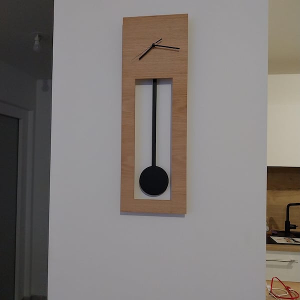 Bluntly Modern Design - Wooden Grandfather Pendulum - Wall Clock ...