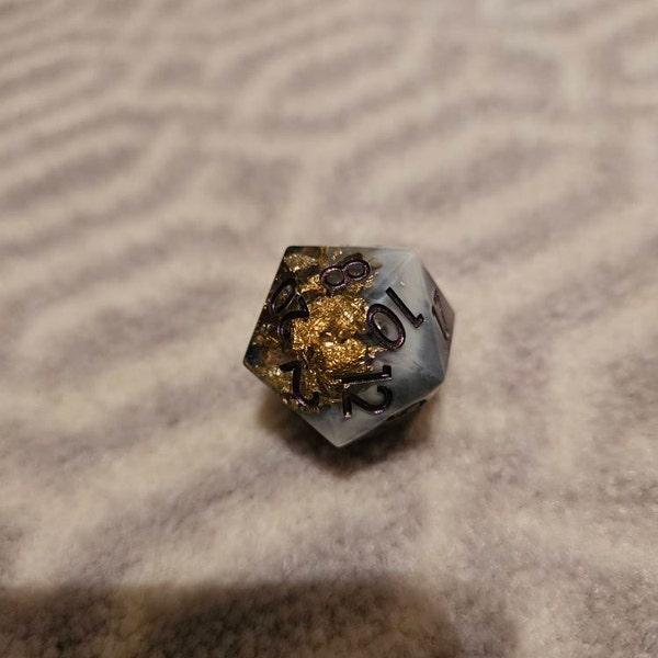 Metal Dice / Ice Storm / Dnd Dice Metal / Blue Luminance - Etsy