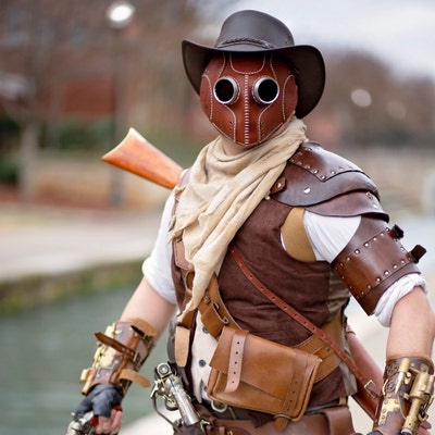 Steampunk Armor Shoulder Armor Steampunk Clothing Leather Armor Cosplay ...