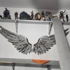 Large 43” Set of Galvanized Metal Angel Wings Pair Rustic Hanging Wall ...