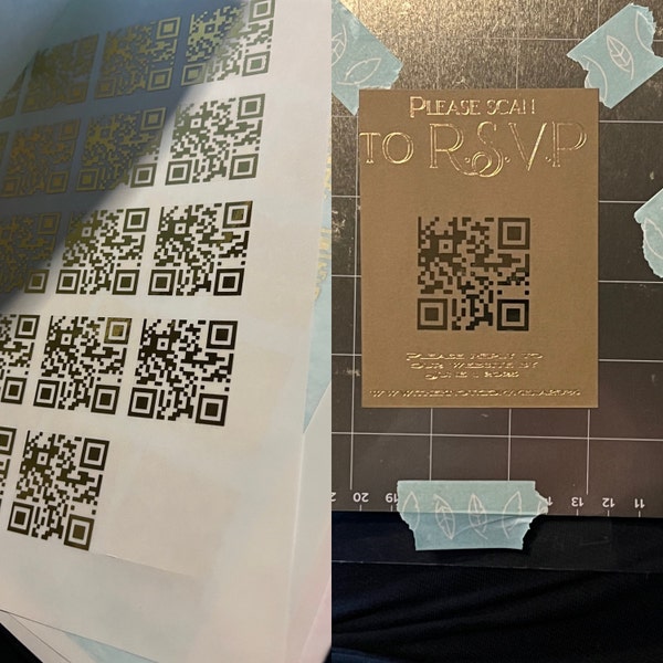 Personalized Metallic Foil QR Code Stickers Small Business Social Media ...