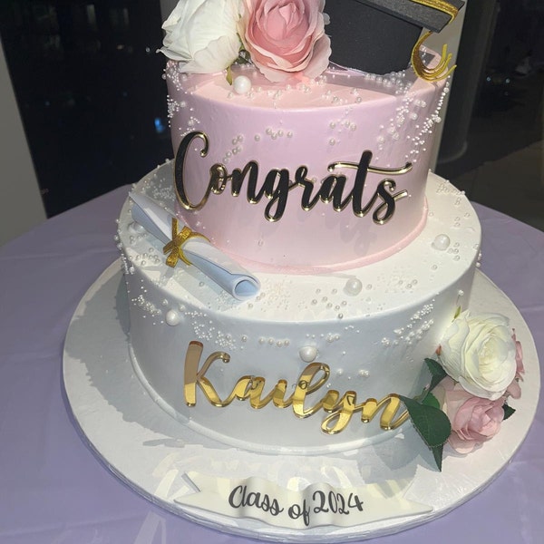 Graduation Cake Topper Class of 2025 Party Decorations, Graduation Cap ...