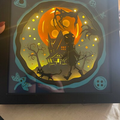 Coraline Halloween Inspired 3D Lighted Shadow Box - Etsy