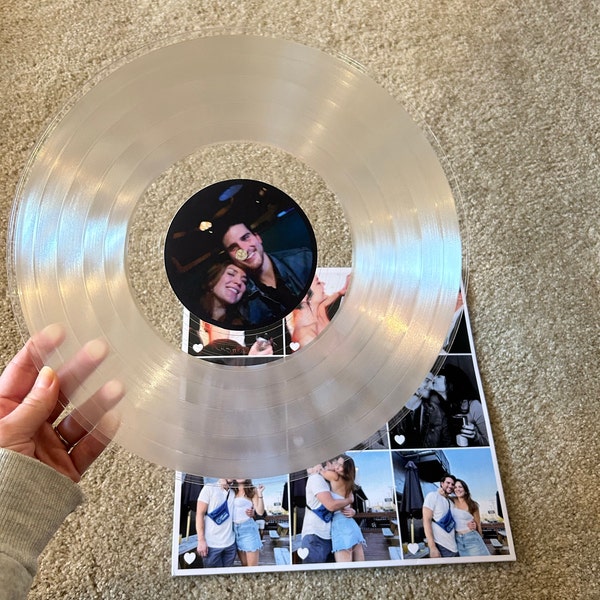 Disque vinyle PERSONNALISÉ MIXTAPE Recto verso, noir, blanc et ...