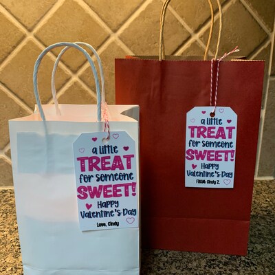 Valentine's Day Tag, Sweet Treat, Valentine Gift Label, Kids School ...