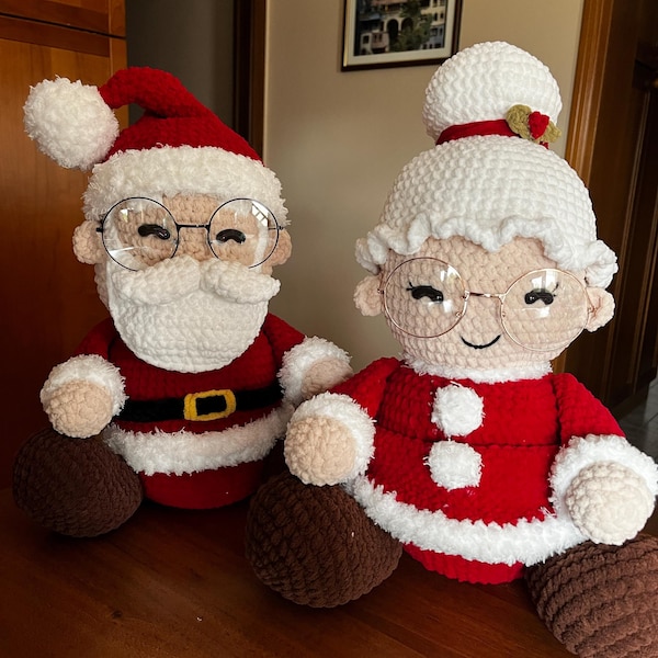 Mrs Claus Crochet Pattern Cuddle Size Mrs Claus Amigurumi Pattern Mme ...