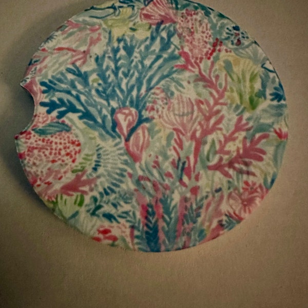 Car Cup Holder Coasters, Lilly Inspired Car Coasters - Etsy