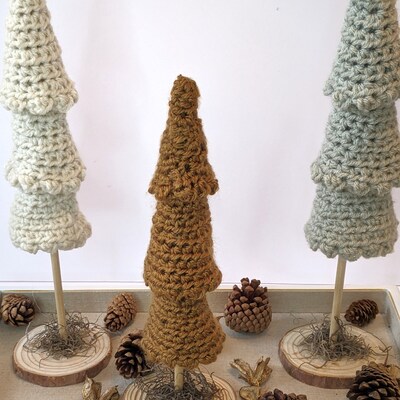 PDF Crochet Pattern for the Rustic Christmas Tree Set Megmade With Love ...