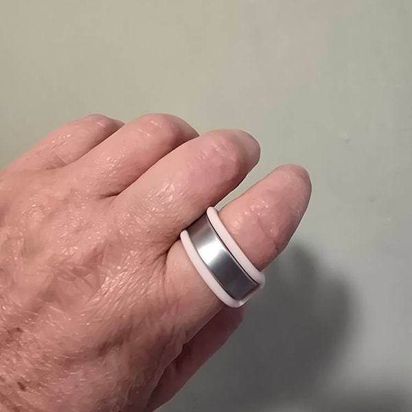 NEW! Silicone Wedding Rings for Women - Oversized Diamond Oval With ...