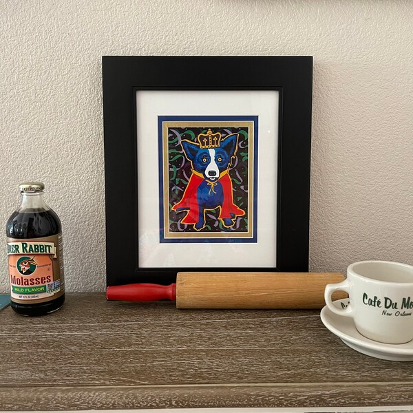 George Rodrigue Blue Dog Absolut Vodka Print Ad - Matted & Framed - Etsy