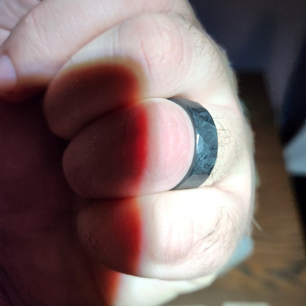 Mens Wedding Band, Distressed Black Zirconium Handcrafted Wedding Band ...