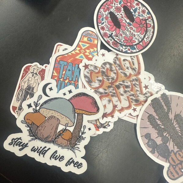 Retro, 20 Count Sticker Pack, Glossy, Vinyl, Groovy, Inspirational ...