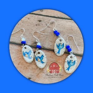 Bird Earring Charms for Jewelry Making Ceramic Bird Beads Earring ...