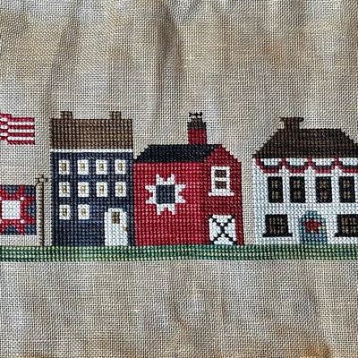 Star Spangled Street Cross Stitch by Lindsey Weight of Primrose Cottage ...