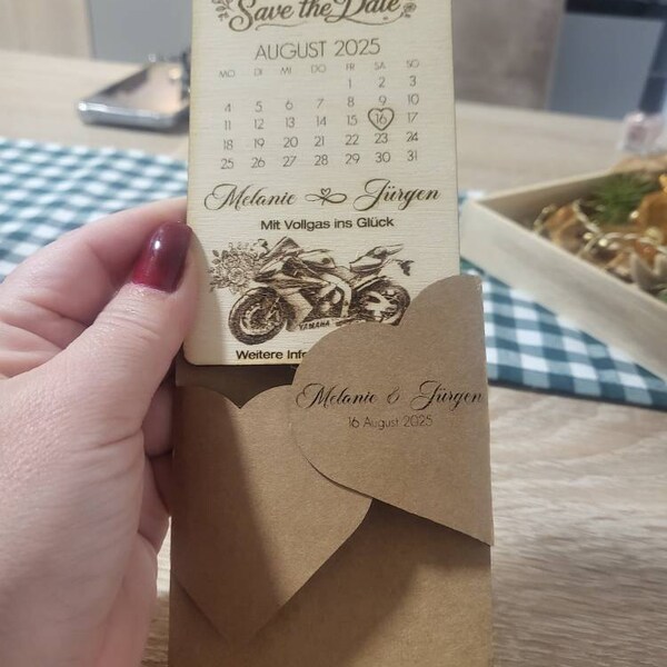 Wedding Invitation, Custom Wedding Favor ,wooden Save the Date Bookmark ...