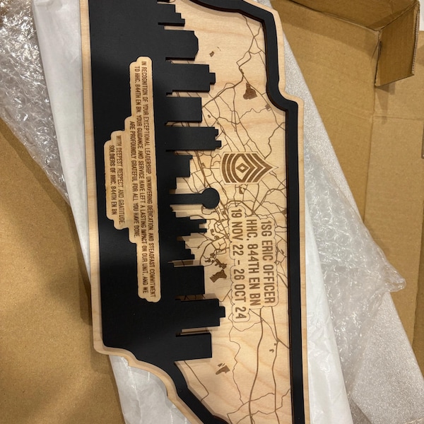 Custom Military Going Away Gift, PCS Plaque, State/country/base Going ...