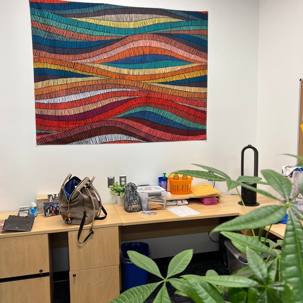 Pro-graphx Tapestry Embroidery Pattern Waves 53" X 70" - Boho Wall ...