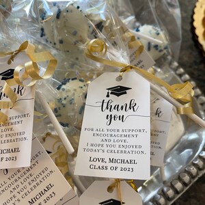 Custom Graduation Gift Tags / Personalized Graduation Tags / - Etsy