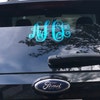 Glittery Custom Monogram Car Window Decal Script Vine Personalized ...