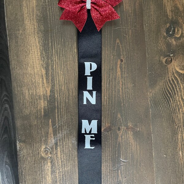 Pin Me Ribbon Pin Me Cheer Pin Me Bag Tag Etsy