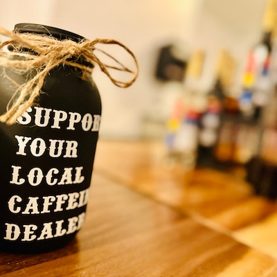 Coffee Shop Tip Jar Cafe Tip Jar Custom Tip Jar - Etsy