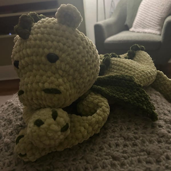 Pattern Crochet Dragon, Snuggle Dragon, Cute Dinosaur, Amigurumi Toys ...