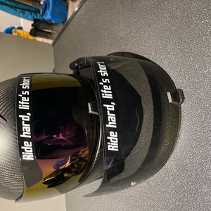 2 Helmet Visor Stickers for Motorcycle Helmets, Sun Visor Strip, Custom ...