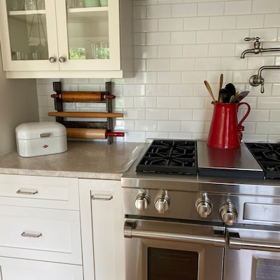 Rolling Pin Rack With Three Slots Rolling Pin Rack With Shelf ...