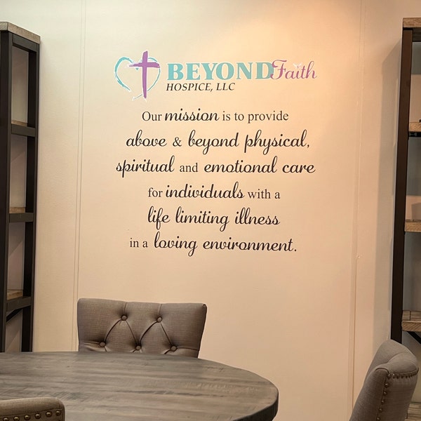 Custom Business Mission or Vision Statement Vinyl Decal - Create Your ...