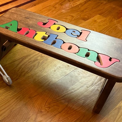Personalized Puzzle Stool Pick Your Finish First Birthday - Etsy