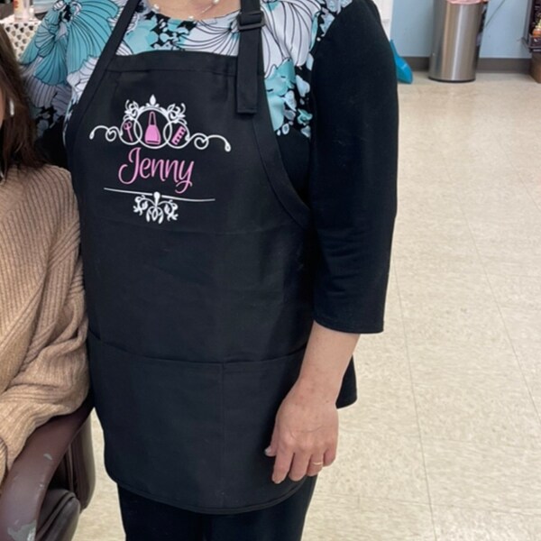 Makeup Artist Apron, Custom Beauty Salon Apron, Makeup Brushes, Girls ...