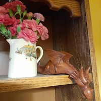 Carved Wooden Shelf Sitting Sitter Dragon Wood Carving Ornaments ...