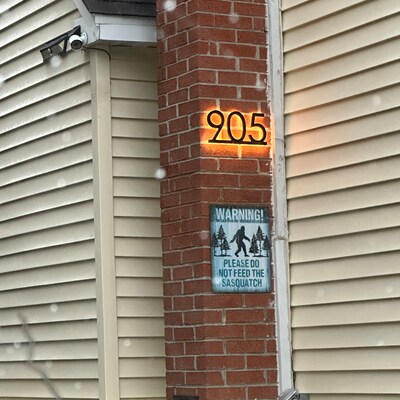Lit House Numbers Sign With Led Bar on the Top for Backlit - Etsy