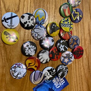 TWEWY Starter Set 8 1-1/2 Pinback Buttons - Etsy