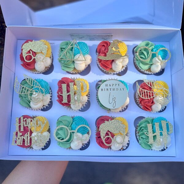 Personalised Birthday Cupcake Discs-cupcake Topper -birthday Cake Decor ...