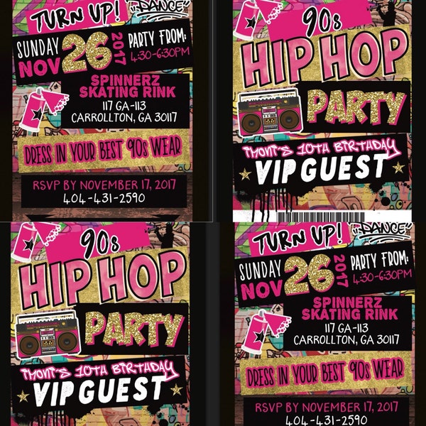 Hip Hop, Swagger, VIP PASS, Backstage Pass, Vip Invitation, Birthday ...
