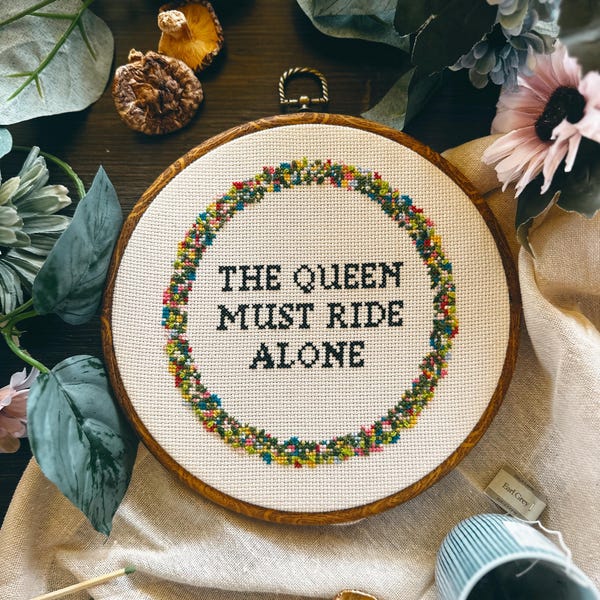 Midsommar Queen Text Cross Stitch Pattern - Etsy