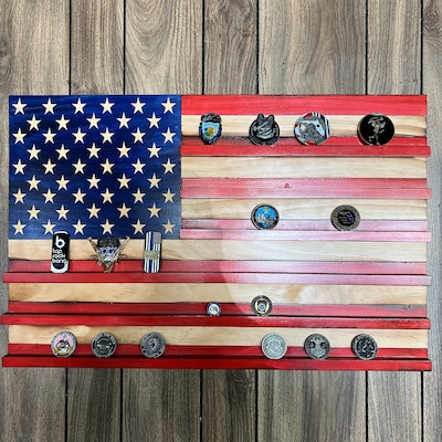 Texas Flag Challenge Coin Display - Etsy