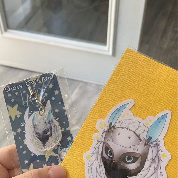 Snow Owl Ana and Cute Mercy Overwatch Glossy and Holographic Indoor ...
