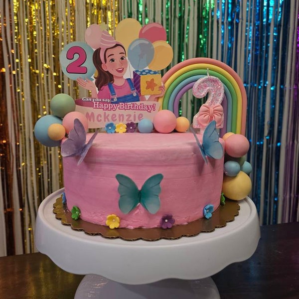 Ms. Rachel Inspired Birthday Party Cake Design Topper Personalized - Etsy