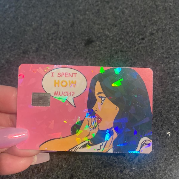 Purple Credit Debit Card Sticker, Pink Aesthetic Credit Card Sticker ...