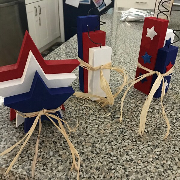 Firecrackers- Set of 3- Fireworks Decor- 4th of July Decor ...