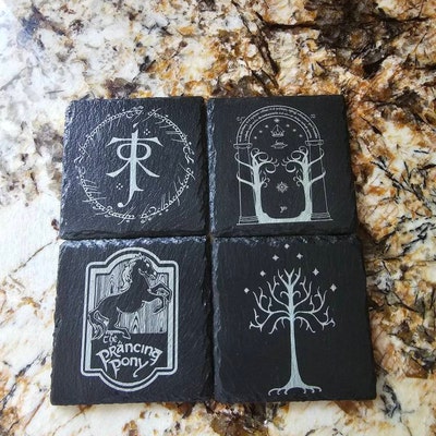 Star Wars Inspired Slate Coaster Set, the Dark Side Set, Great Gift ...
