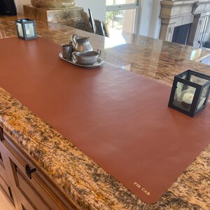 Leather Desk Mat Custom Size Desk Pad Personalized Office - Etsy