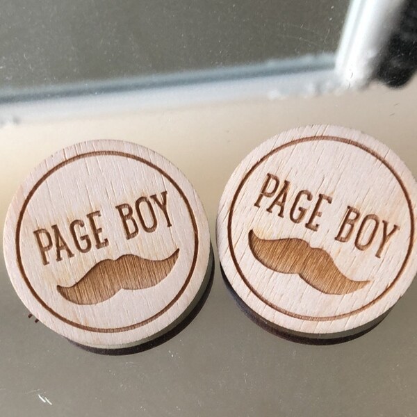 Page Boy Badge an Engraved Wedding Party Badge or Page Boy Gift Seven ...