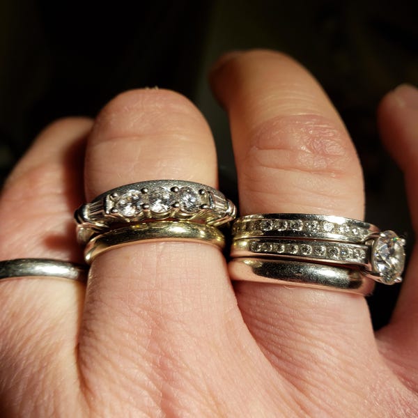 1880's Estate Edwardian Engagement Bridal Set, 2.00ct Diamond ...
