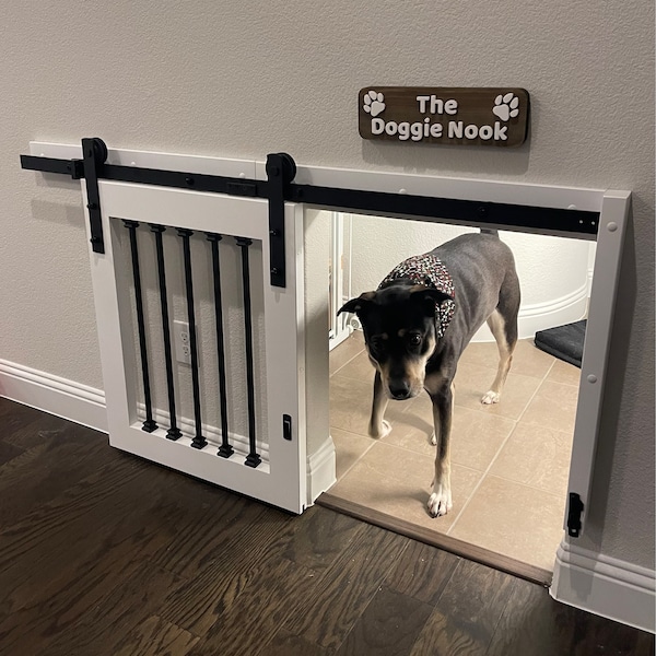 Modern Sliding / Pocket Gate Stairway for Baby, Pets, and Dogs ...