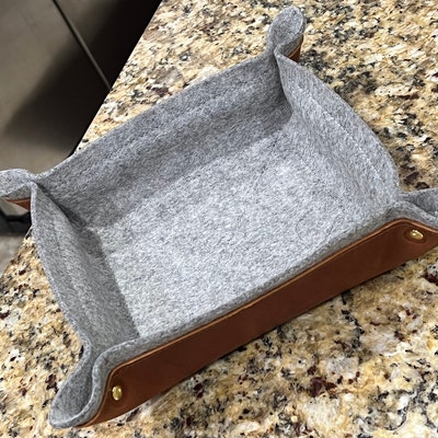 7th Year Wedding Anniversary Wool Copper Gift, Personalized Leather ...